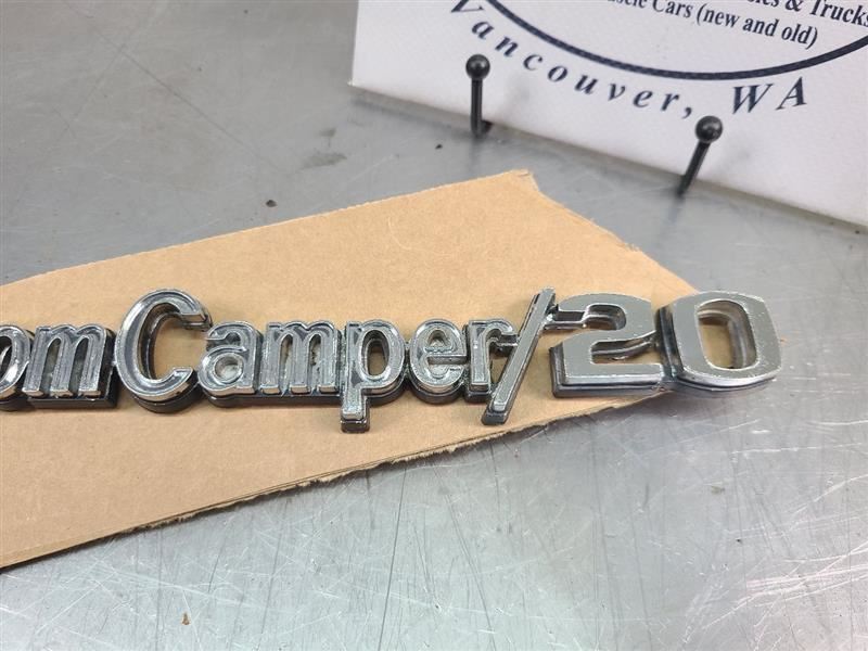 1969-72 CUSTOM CAMPER 20 EMBLEM, NICE CHROME, NICE STUDS, - 3948472 ...