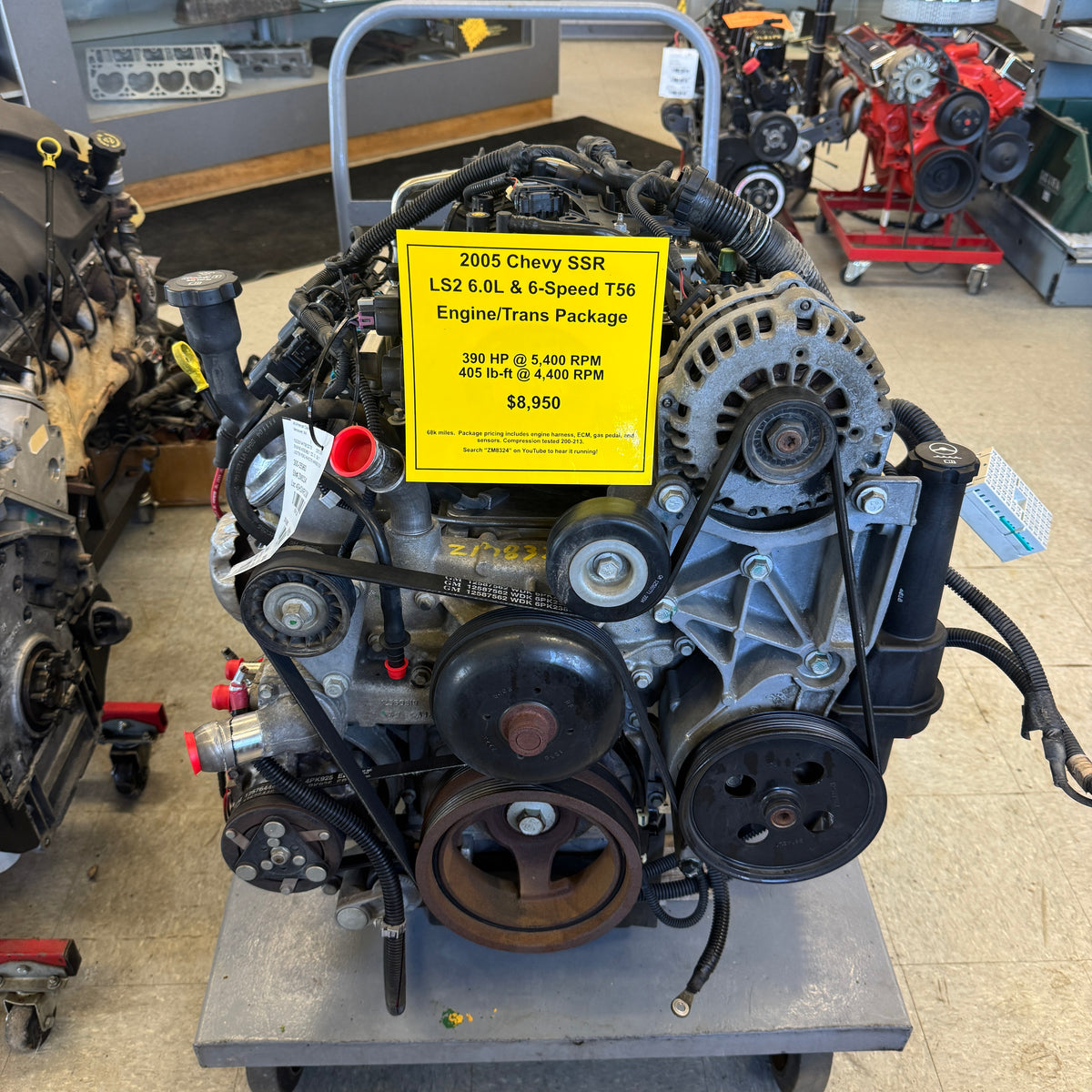2005 Chevrolet SSR LS2 6.0L and 6-Speed Transmission T56 Engine / Tran ...