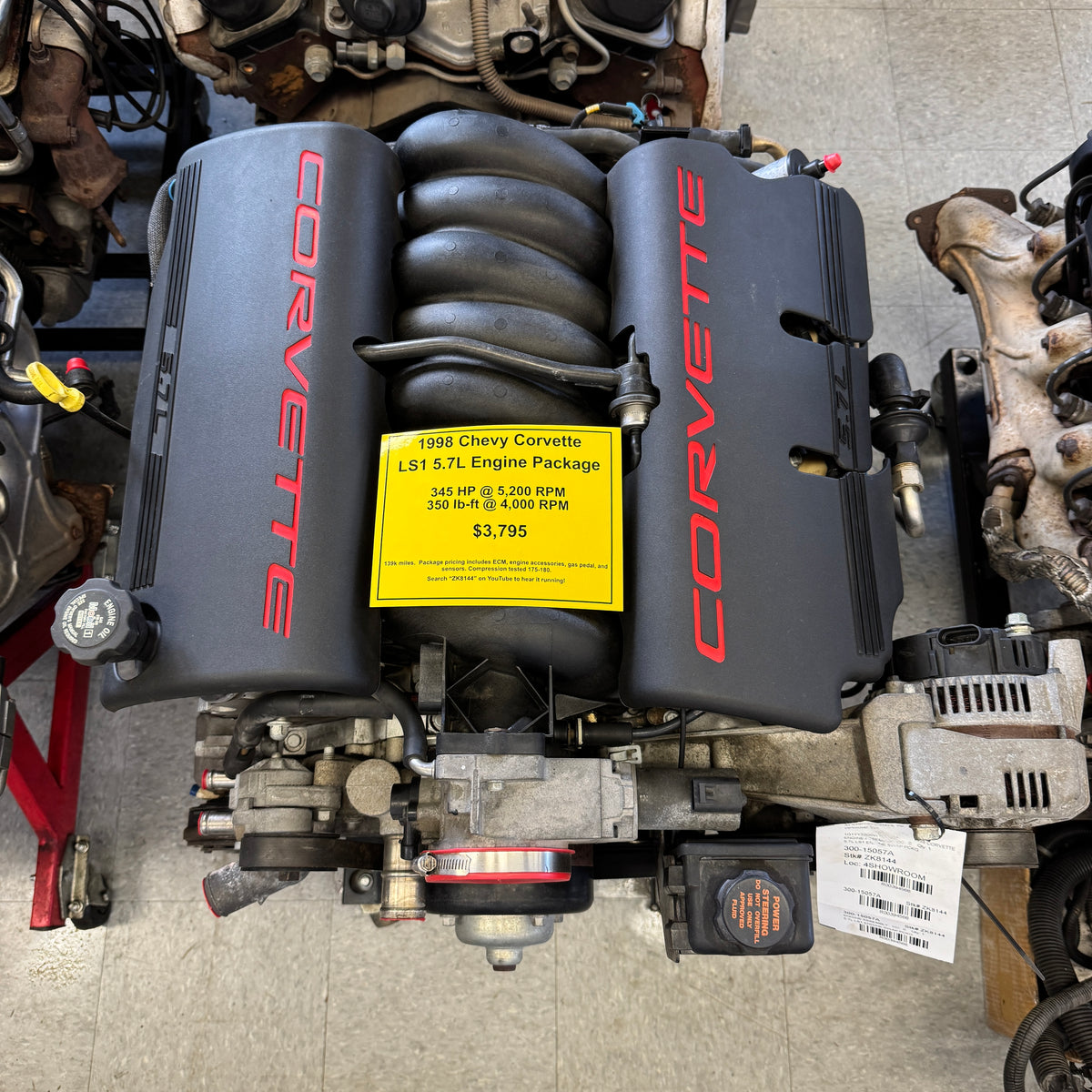 1998 C5 Corvette LS1 5.7L Engine Package, Stock #ZK8144 – All American ...